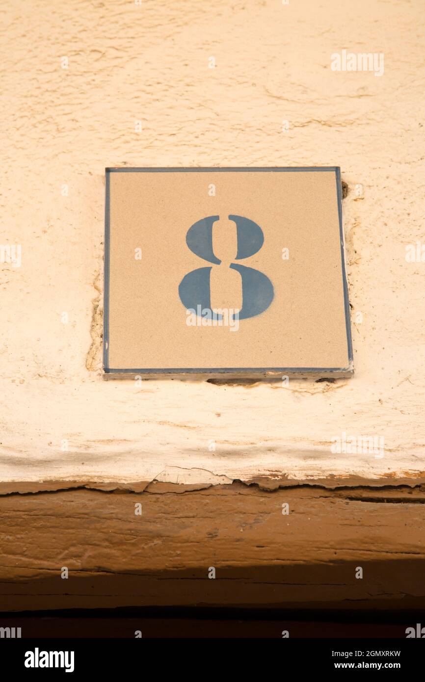 Closeup of Number Eight on Stone Wall Stock Photo - Alamy