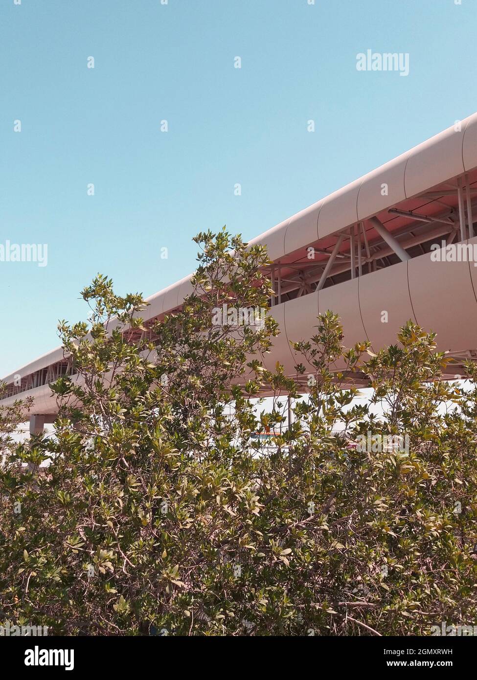 Beautiful Morning. Bridge For Pedestrians Stock Photo - Alamy
