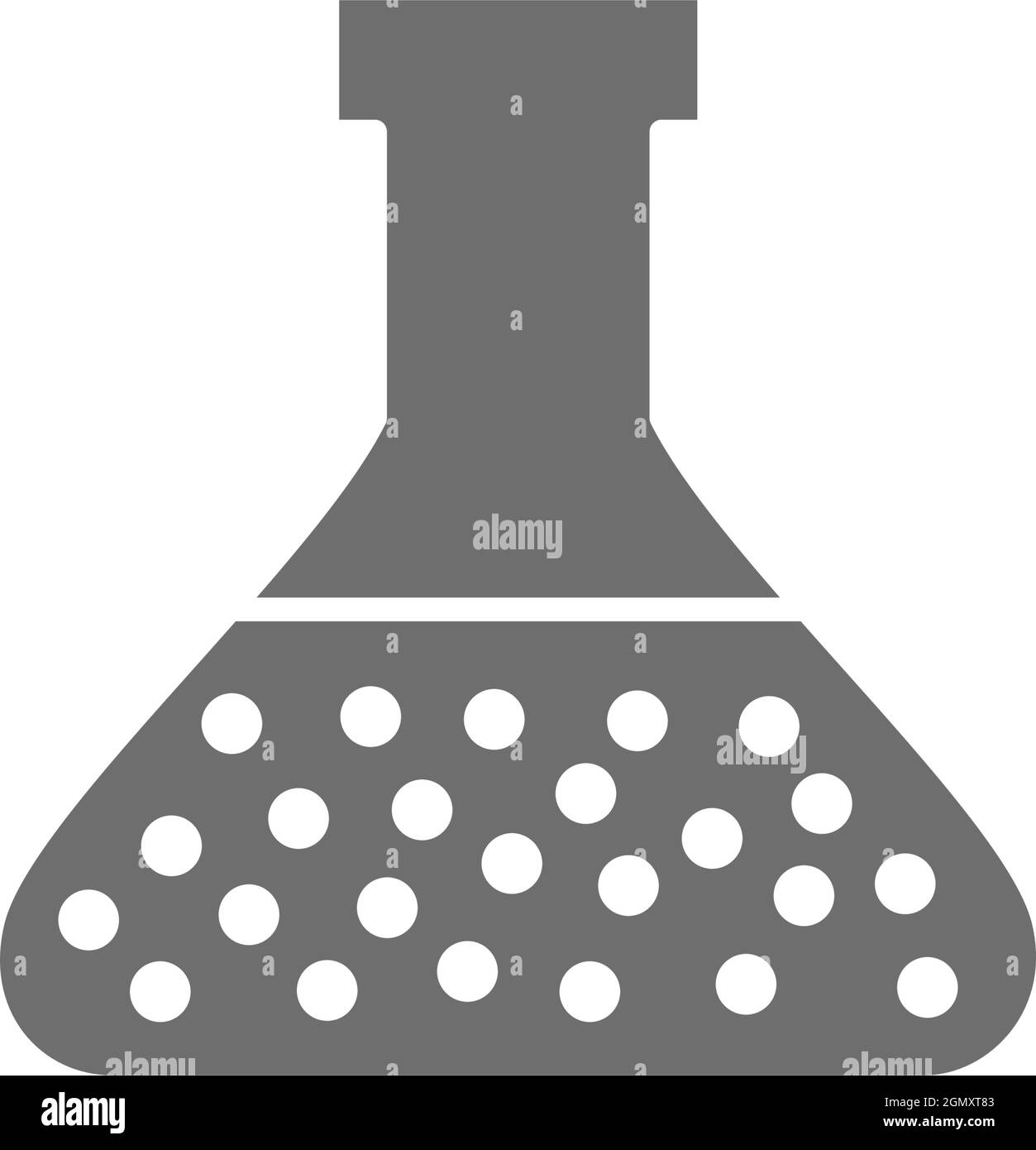 Vector laboratory flask, test tube grey icon Stock Vector Image & Art ...