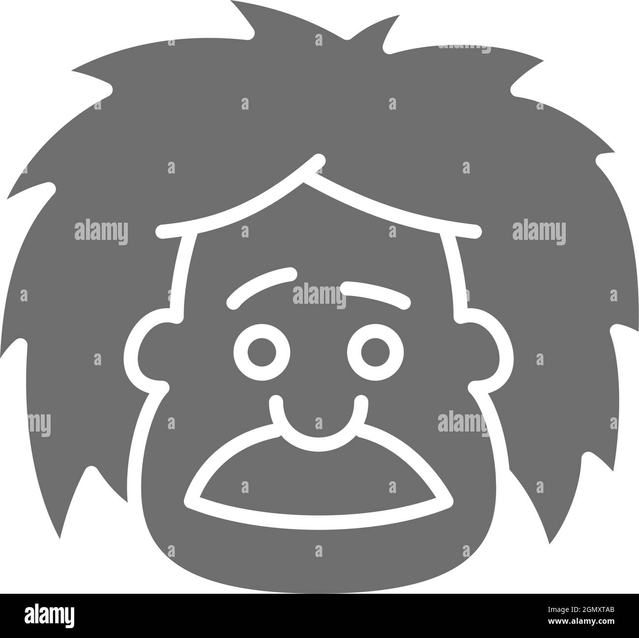 Einstein, professor, teacher or scientist grey icon Stock Vector Image ...