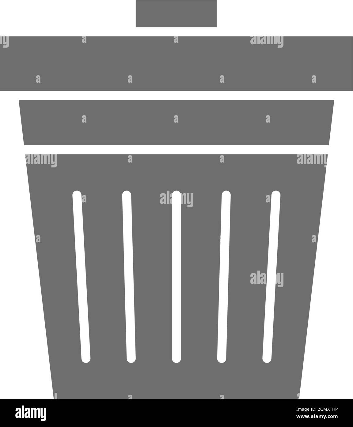 Vector trash can, waste, recycle grey icon Stock Vector Image & Art - Alamy