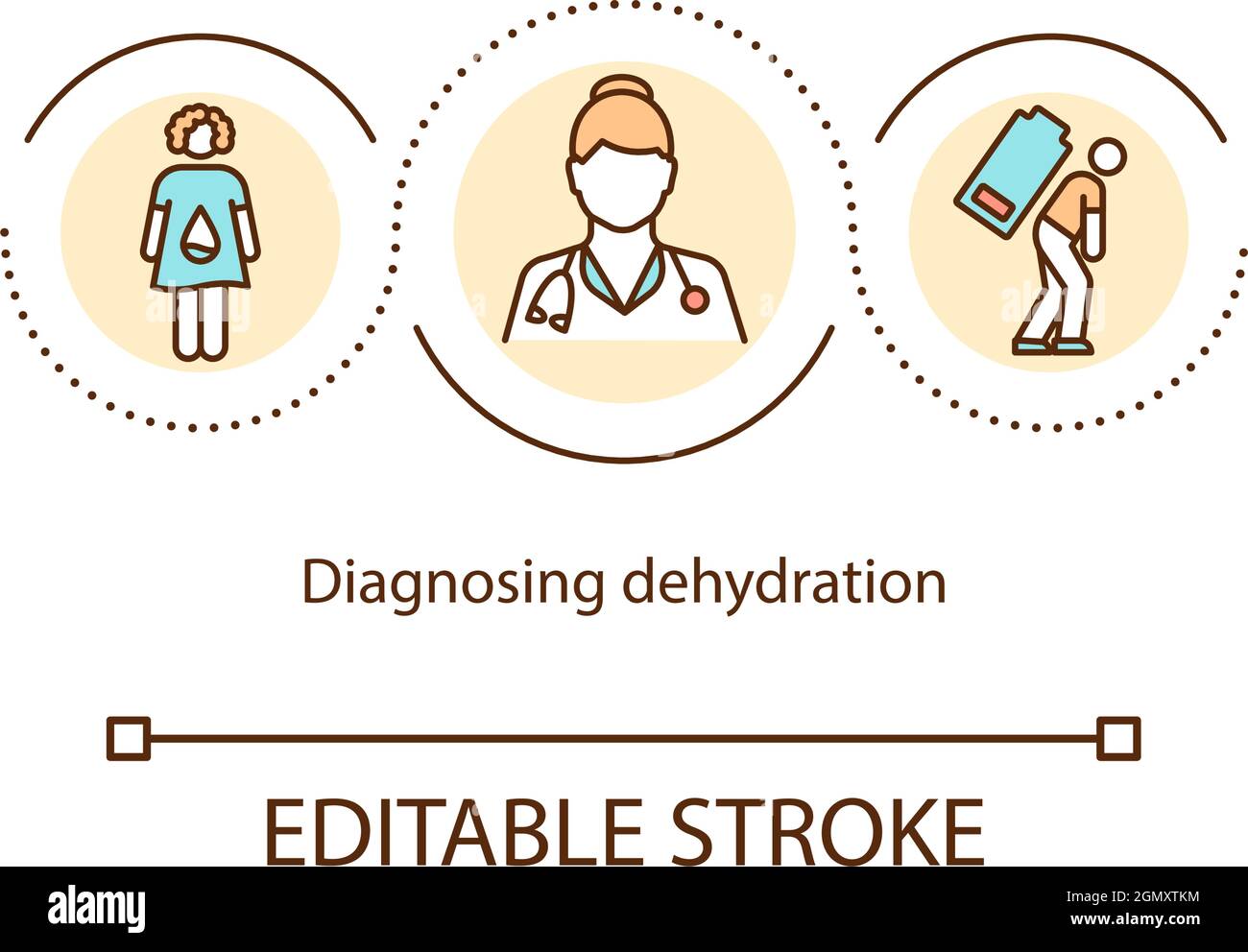 Diagnosing dehydration concept icon Stock Vector Image & Art - Alamy