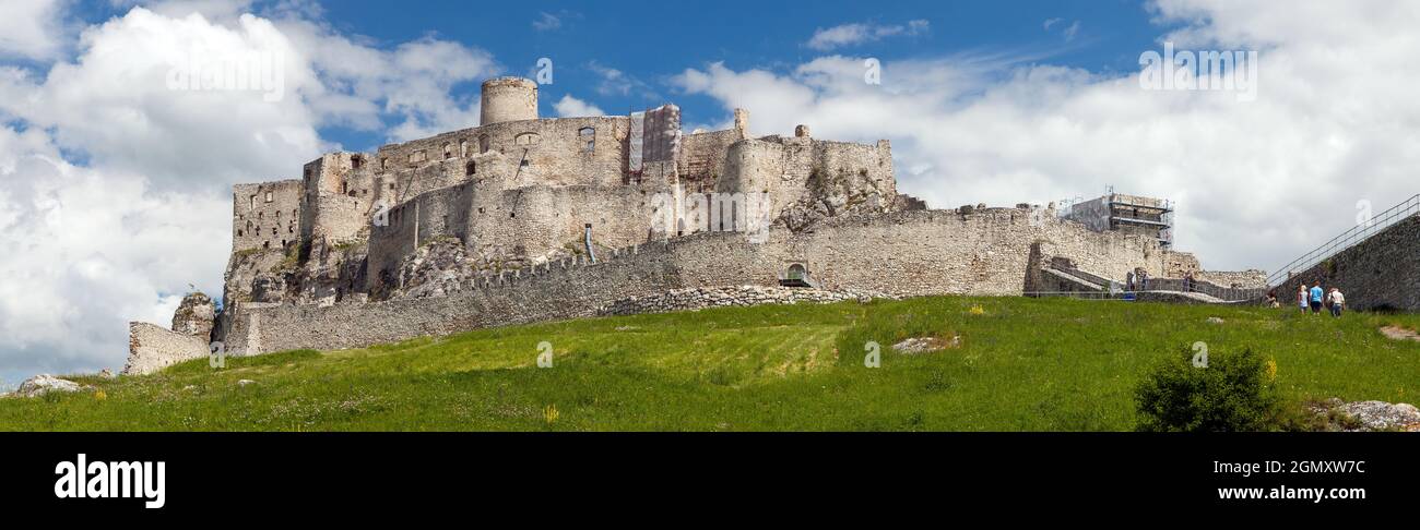 Spissky hrad castle ruin near Spisske Podhradie town or village, Spis ...