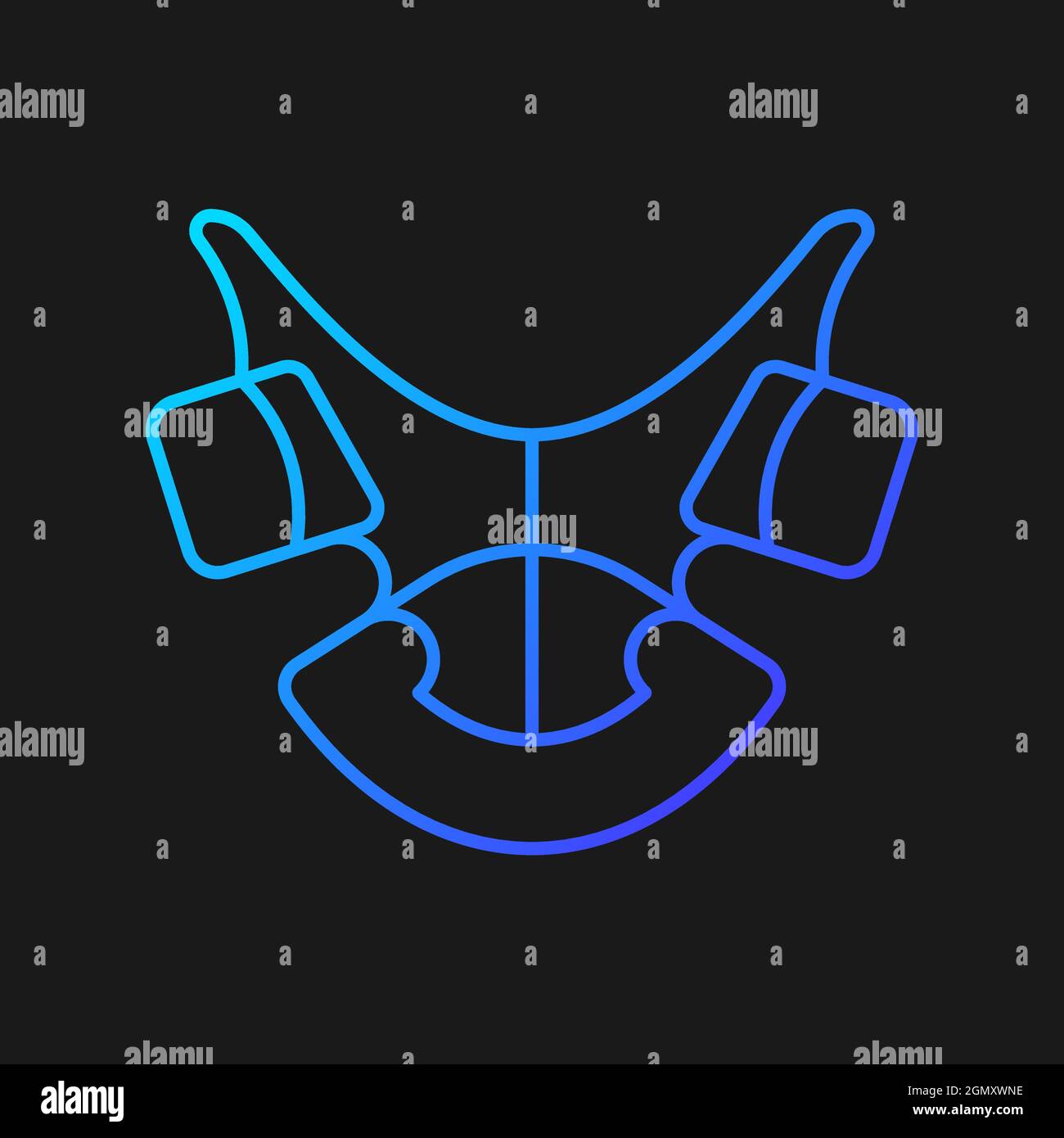 Dental retainer gradient vector icon for dark theme Stock Vector Image ...