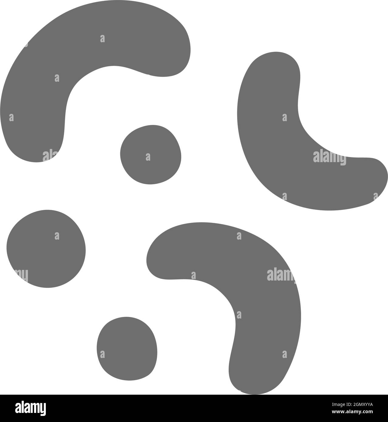 Probiotics bacteria grey icon. Isolated on white background Stock ...