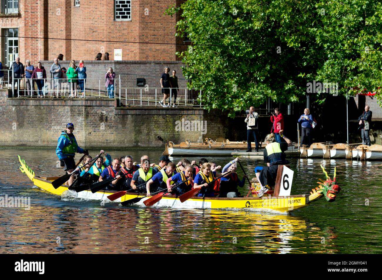 Dragon boat racing on the River Avon, Stratford-upon-Avon, Warwickshire ...