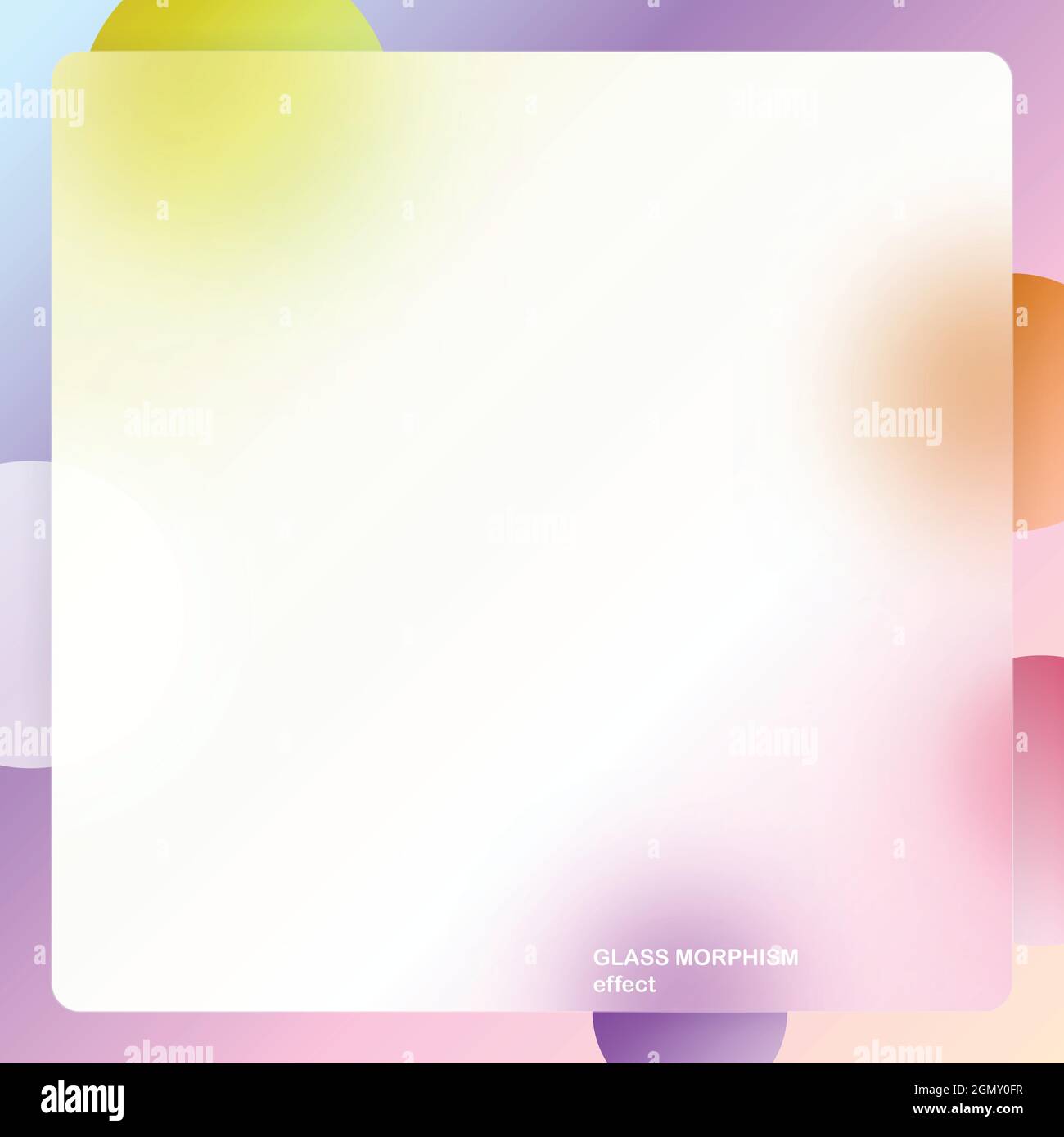 Modern background with glass morphism vector effect. Transparent glass ...