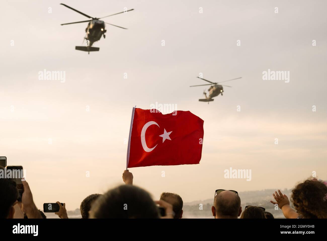 Izmir, Turkey - September 9, 2021: Turkish Gendarme Helicopters ...