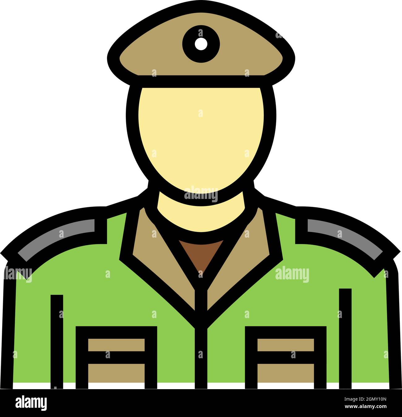 soldier army man color icon vector illustration Stock Vector Image ...