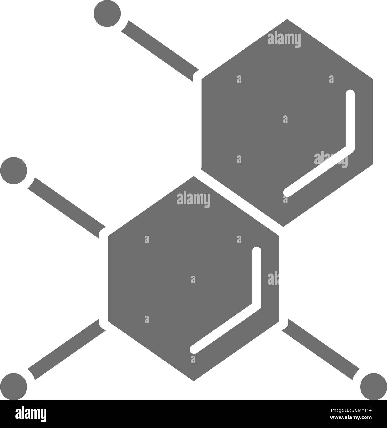 Molecule, atom, dna grey icon. Isolated on white background Stock ...