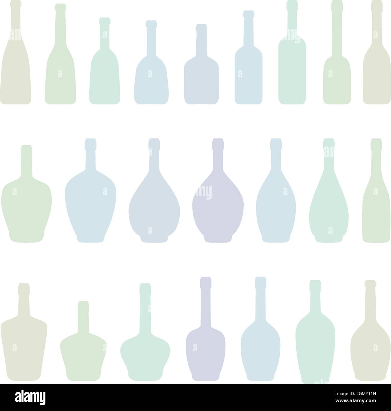 Bottle silhouettes - vector illustration Stock Vector Image & Art - Alamy
