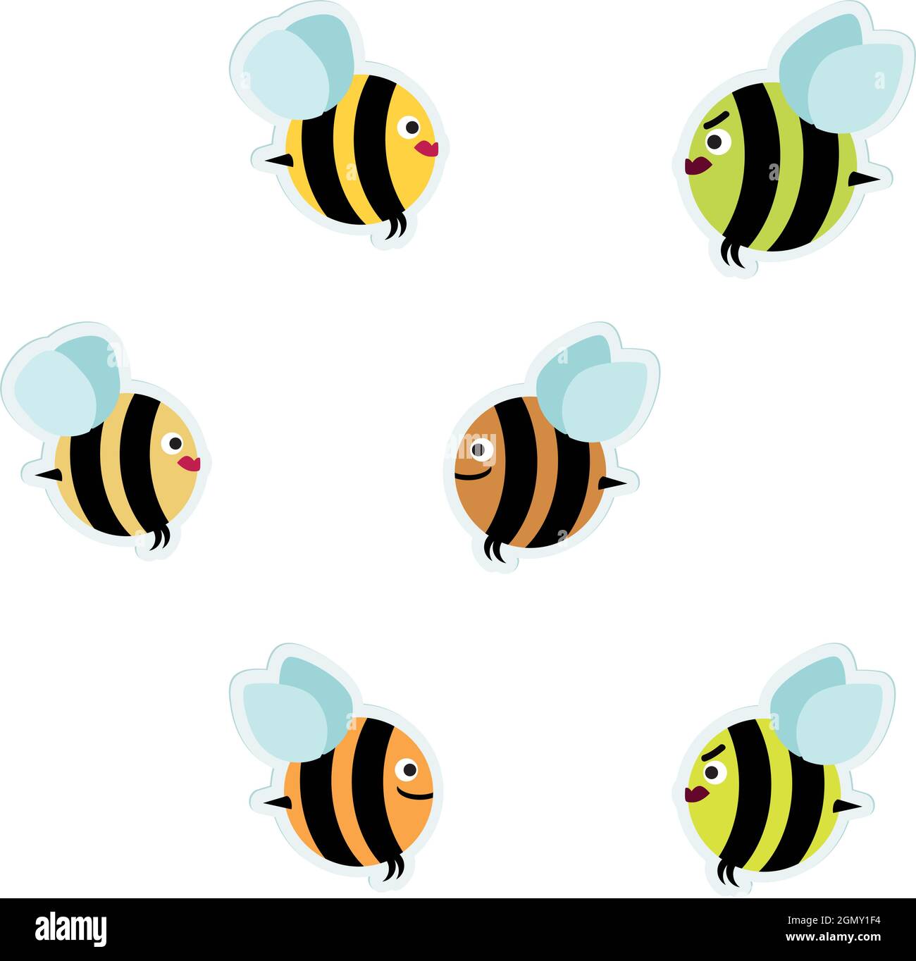 Bees - vector illustration Stock Vector Image & Art - Alamy