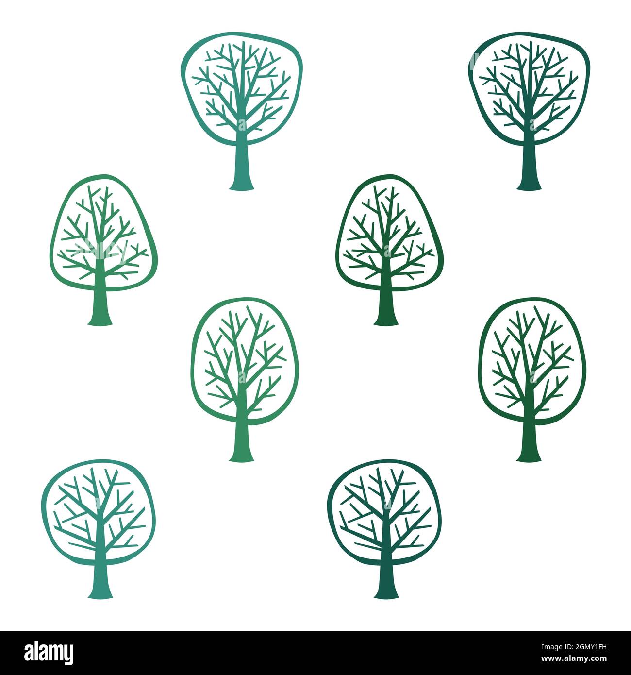 Set of various trees - vector illustration Stock Vector Image & Art - Alamy