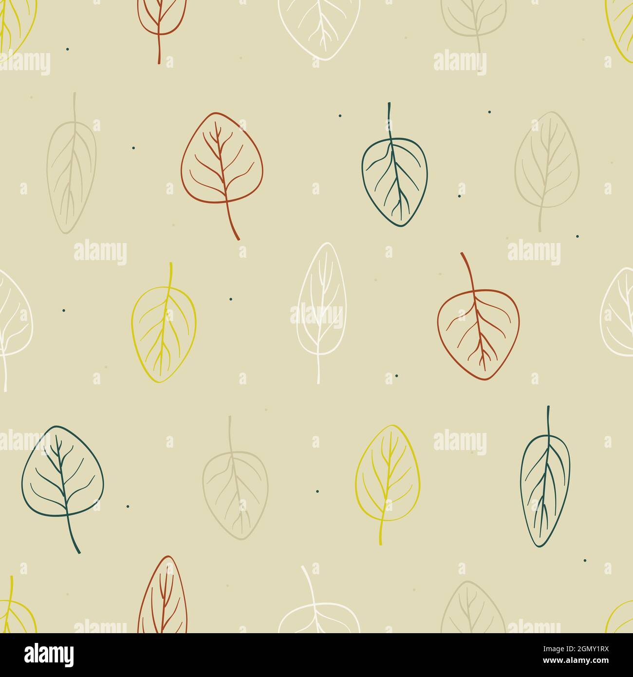 Outline leaves on a light background - vector background Stock Vector ...