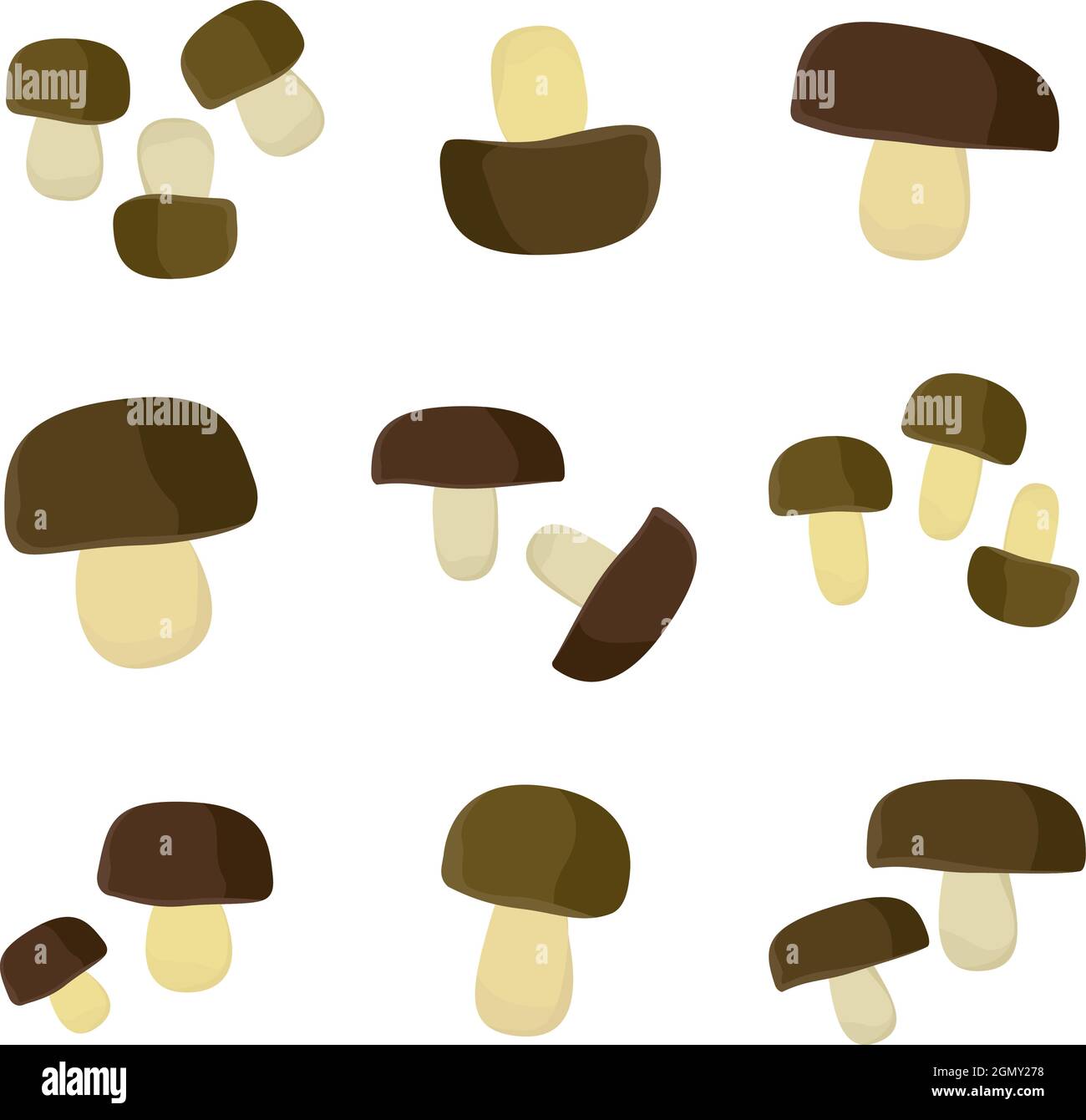 Set of forest mushrooms - vector illustration Stock Vector Image & Art ...
