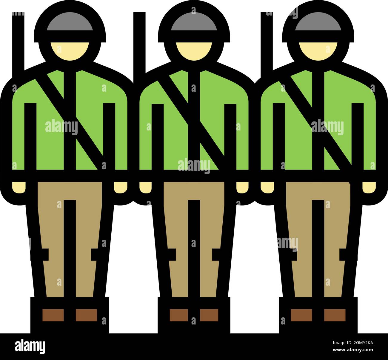 army soldiers color icon vector illustration Stock Vector Image & Art ...