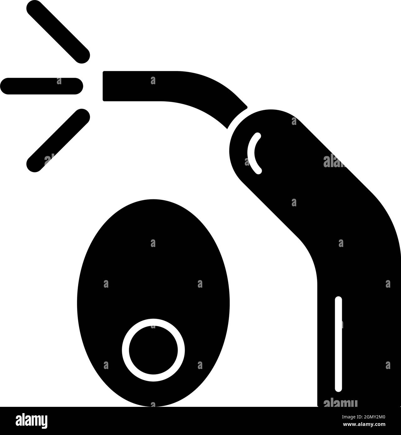 LED curing light black glyph icon Stock Vector Image & Art - Alamy