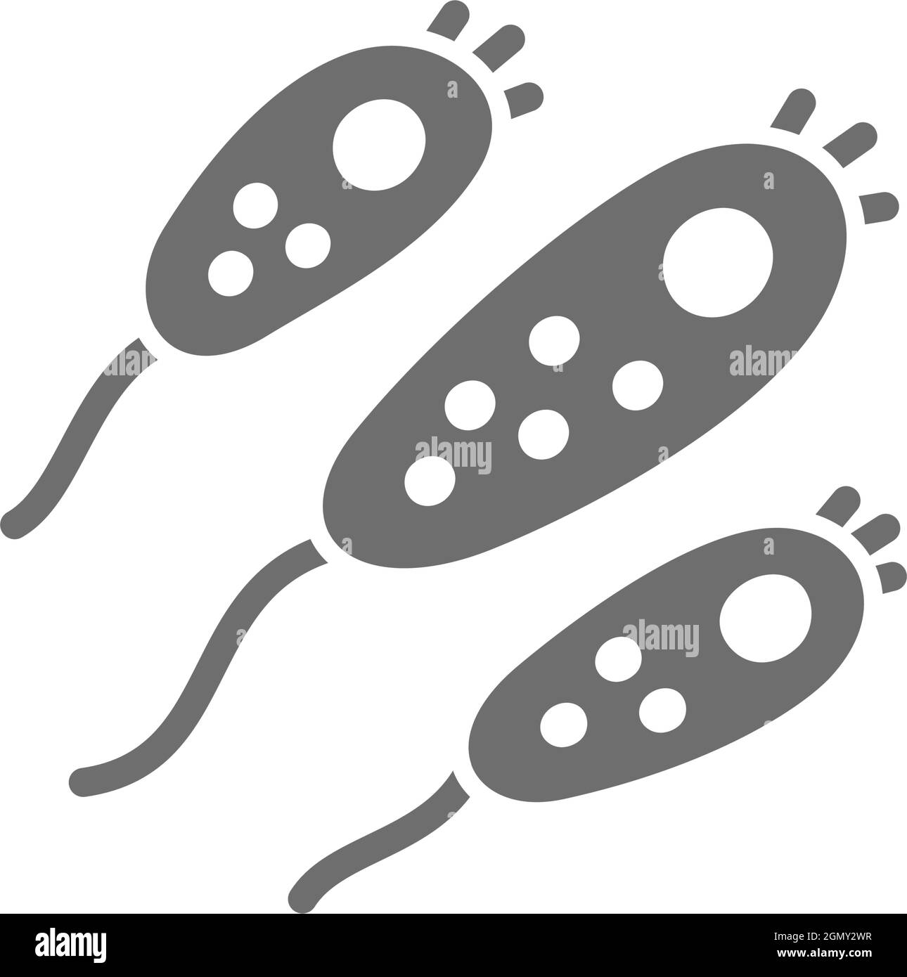 Probiotic, bacteria, germ grey icon. Isolated on white background Stock ...