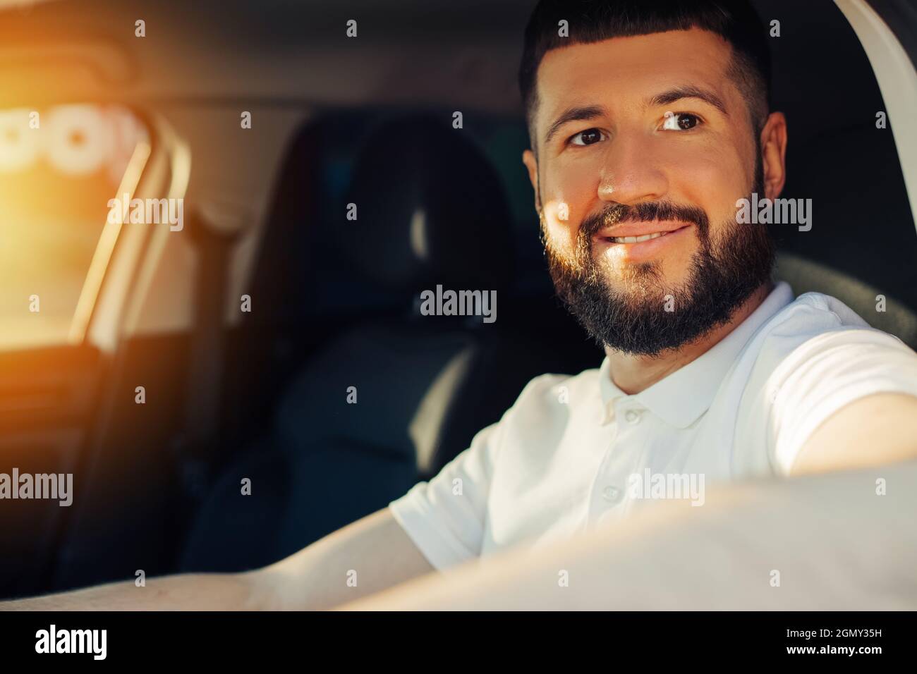 Man driving highway passenger hi-res stock photography and images - Alamy