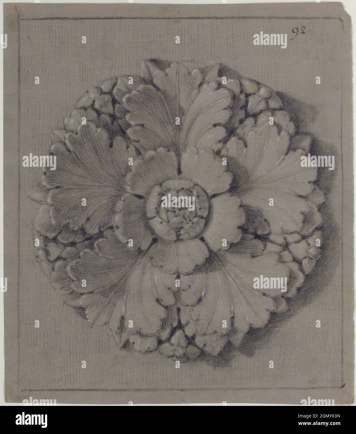 Design for a Rosette Relief. Artist: Anonymous, French, 19th century ...