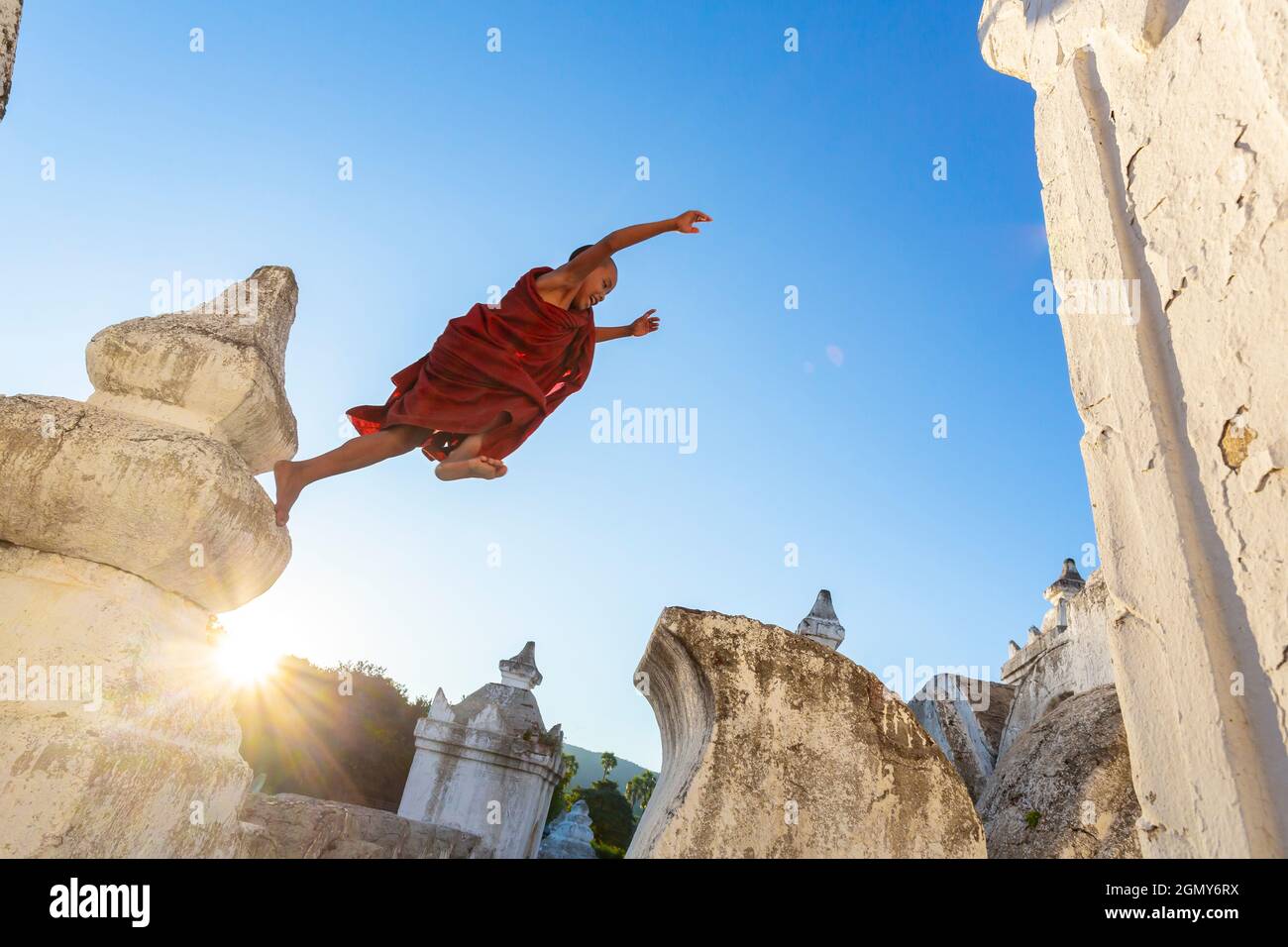 Novice monk, mandalay hi-res stock photography and images - Alamy