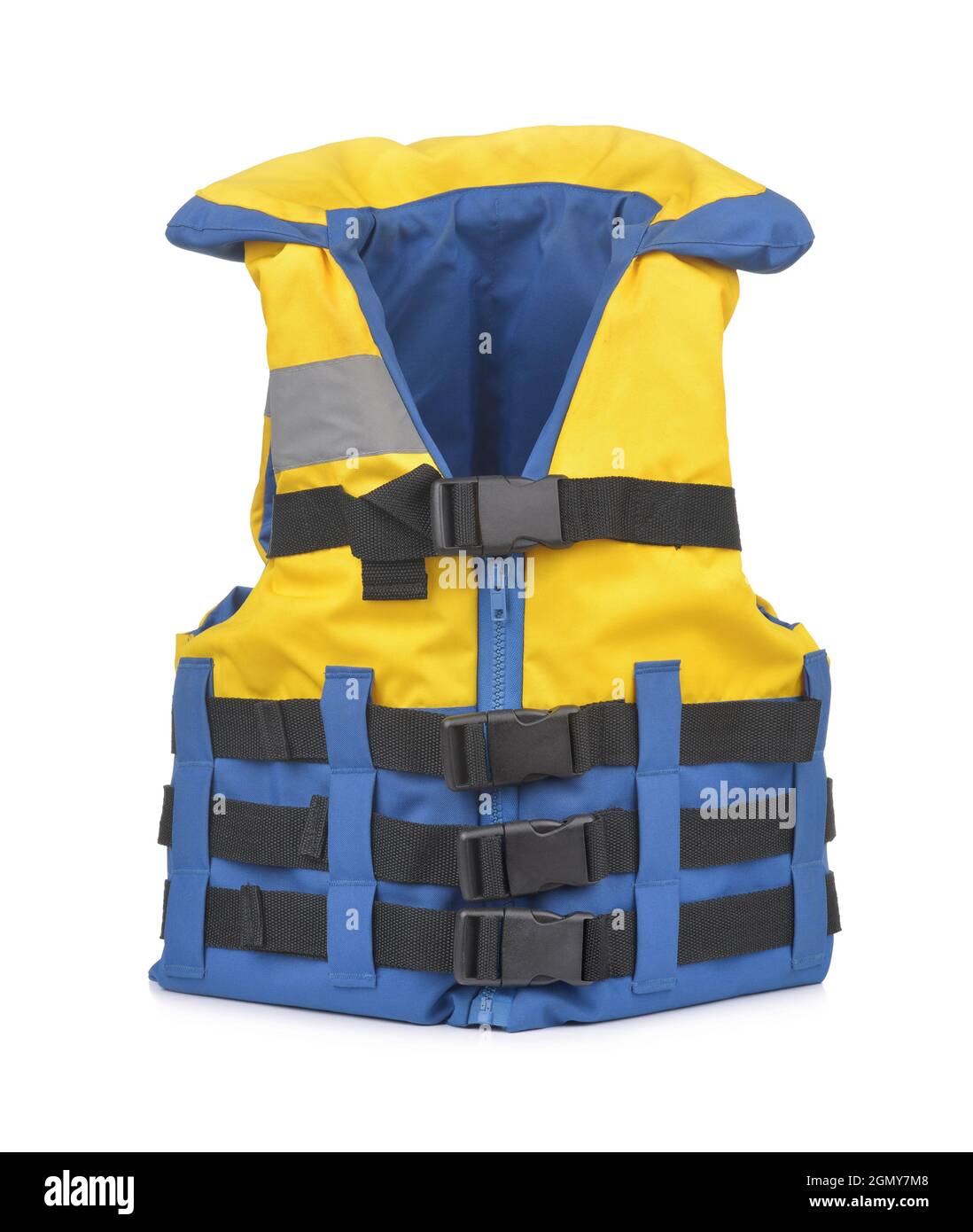 Front view of sailing floating life jacket isolated on white Stock ...
