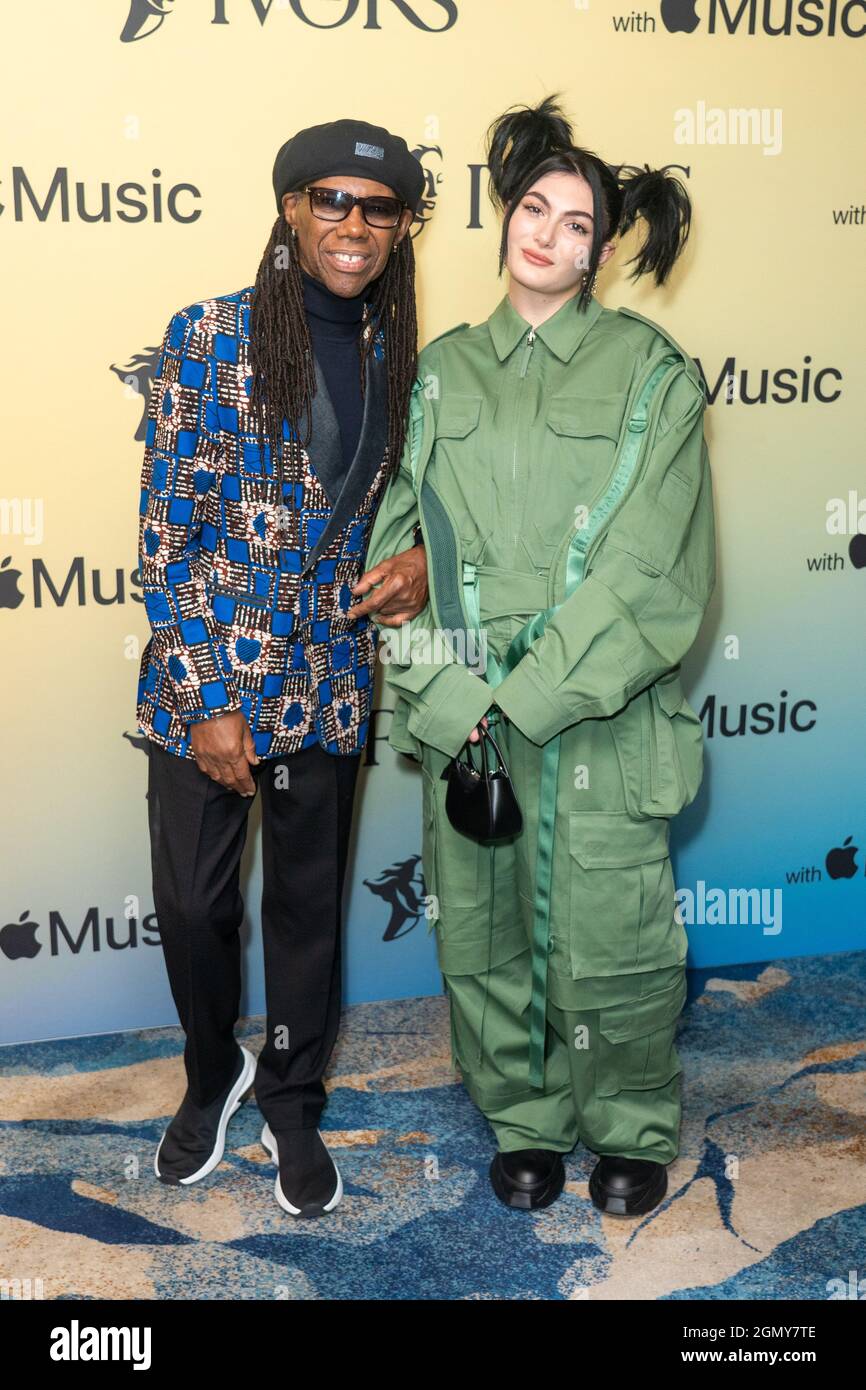 Nile Rodgers and Willow Kayne arriving at the Annual Ivor Novello ...