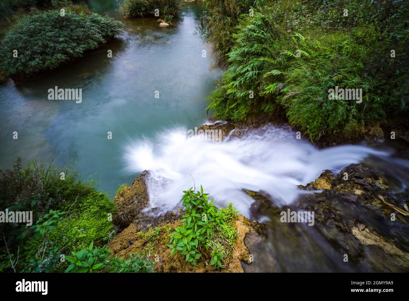 Cho waterfall in Cao Bang province northern Vietnam Stock Photo - Alamy
