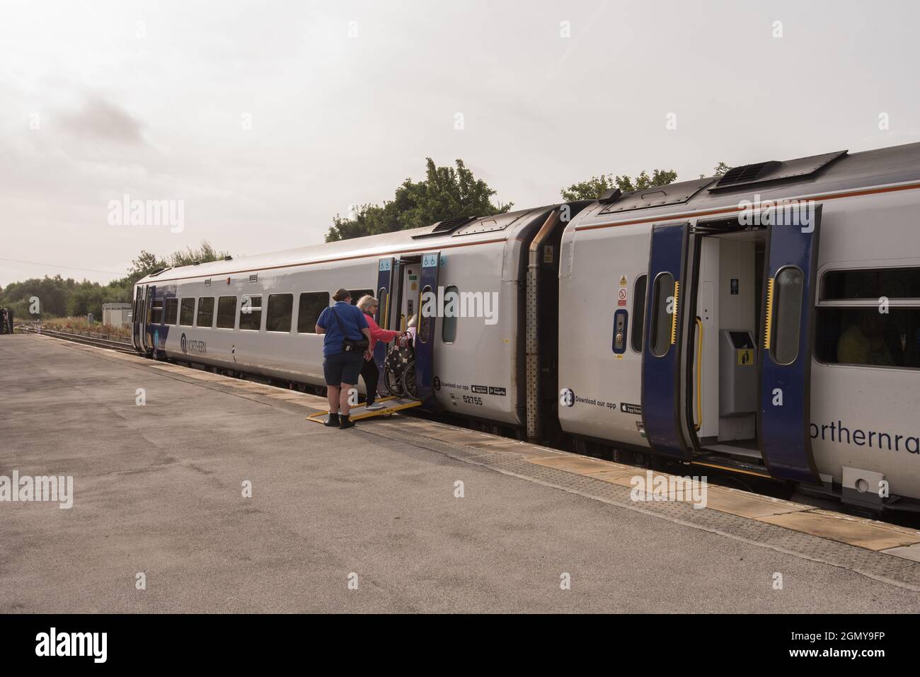 Assistance getting on or off the train....witnessed in action at ...