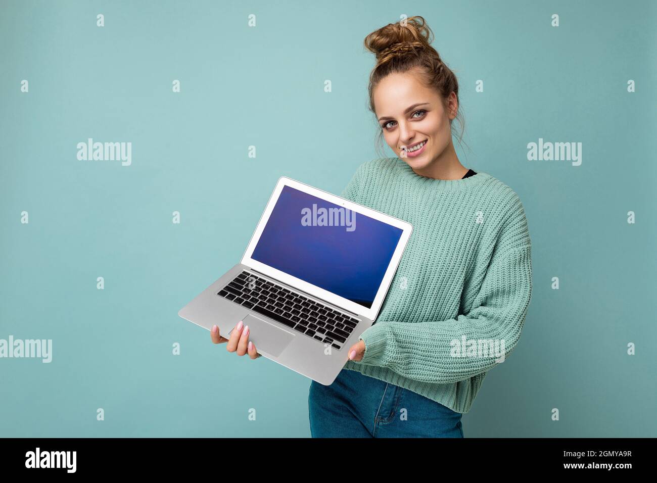Colourful laptop cutout hi-res stock photography and images - Alamy