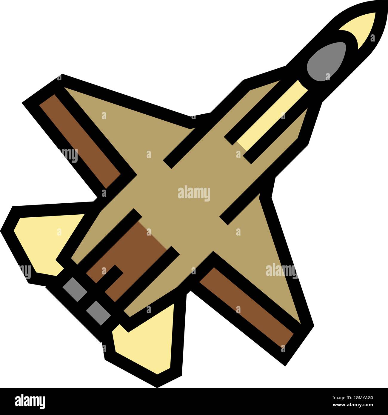 airplane army fly plane color icon vector illustration Stock Vector ...