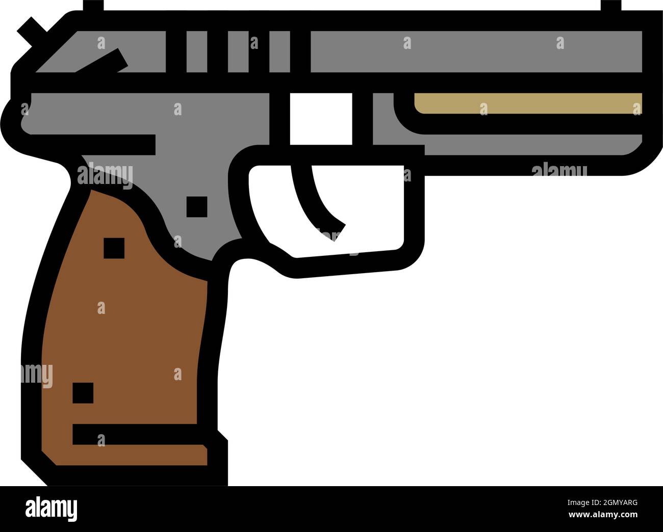 gun weapon color icon vector illustration Stock Vector Image & Art - Alamy