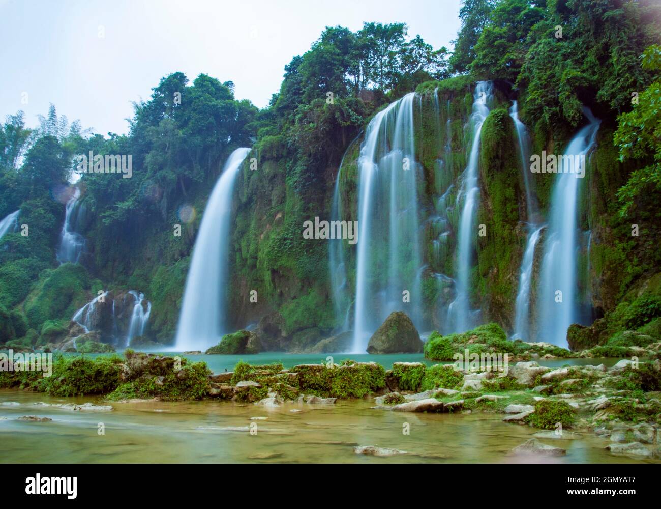 Ban Gioc waterfall in Cao Bang province northern Vietnam Stock Photo ...