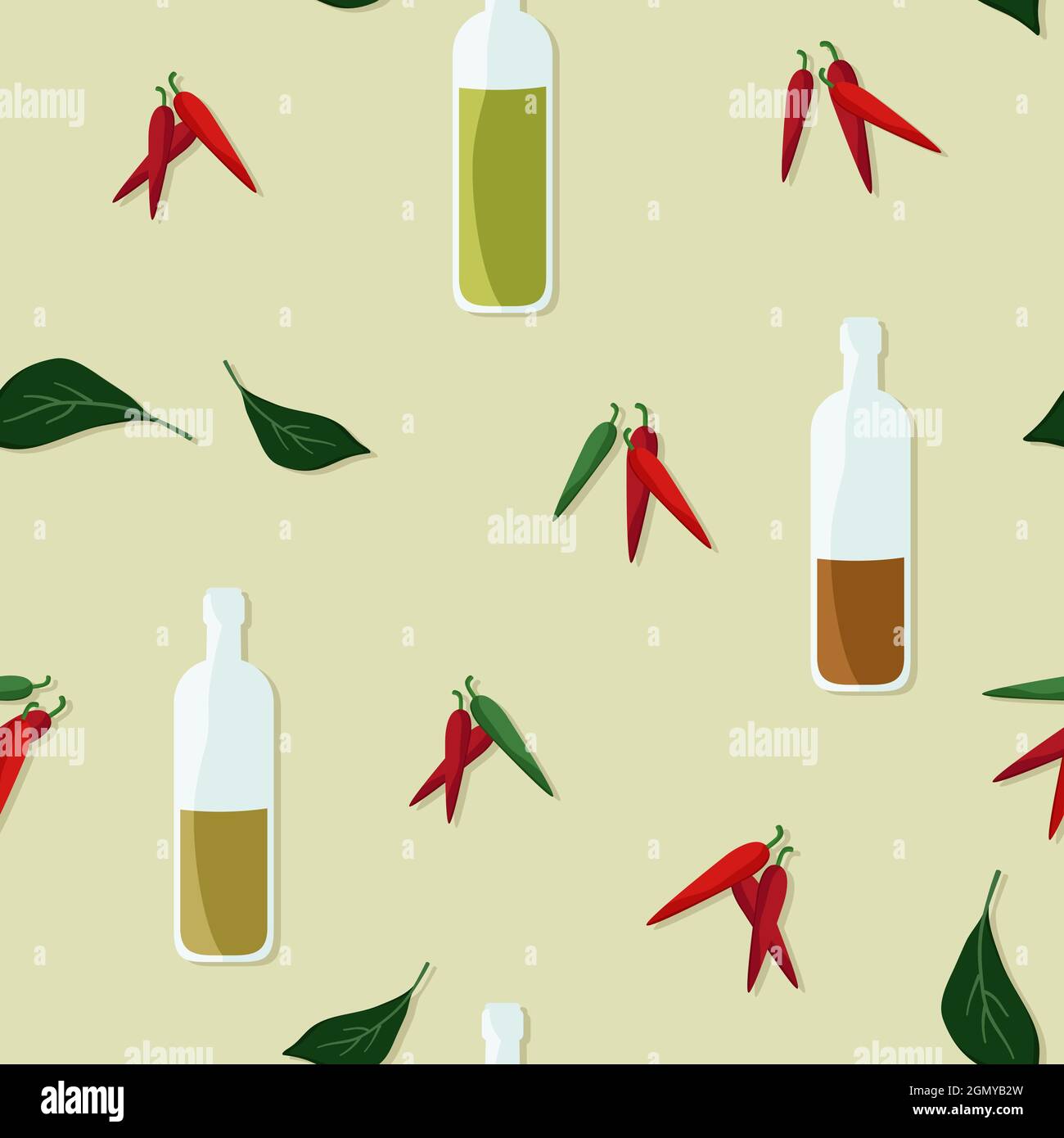 Hot peppers and oil - vector background Stock Vector Image & Art - Alamy