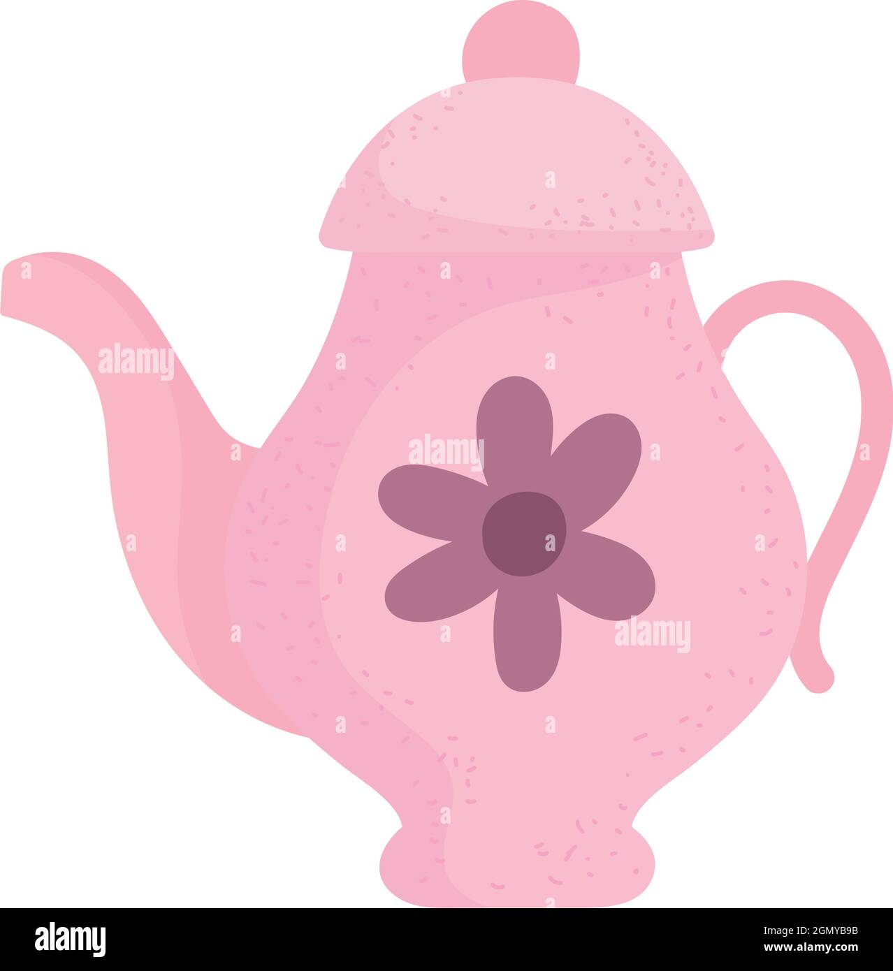 pink kettle with flower Stock Vector Image & Art - Alamy