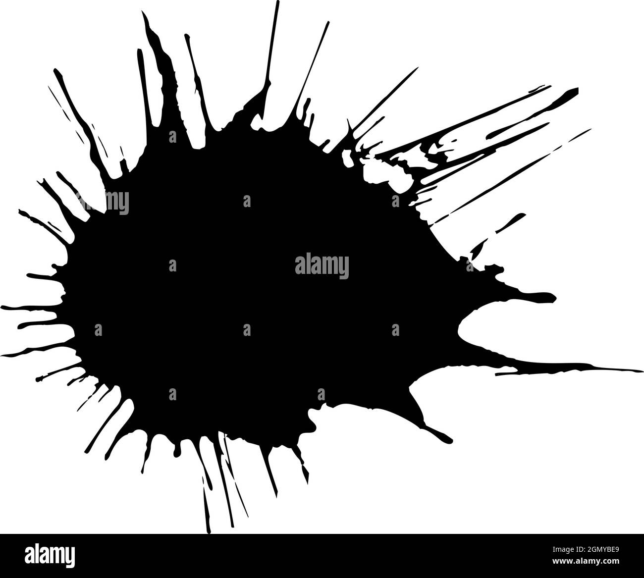Black Ink watercolor drop on white background Stock Vector Image & Art ...