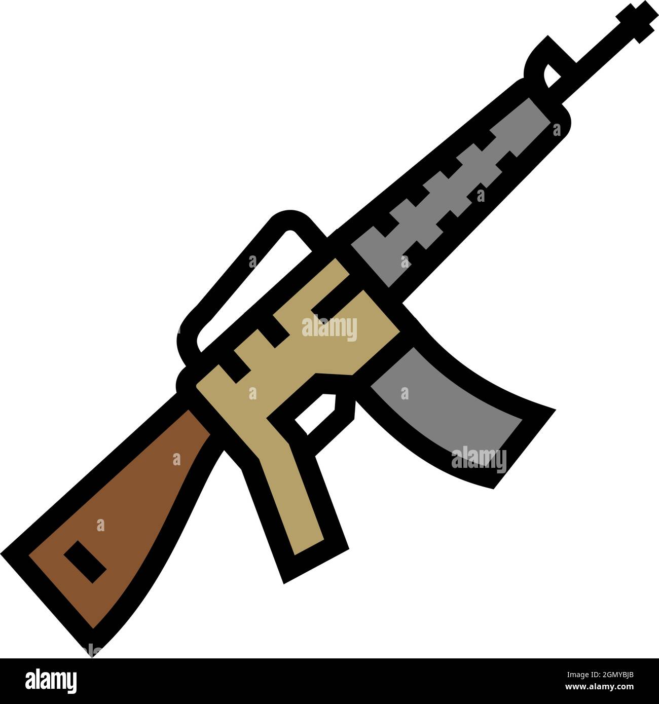 rifle weapon color icon vector illustration Stock Vector Image & Art ...