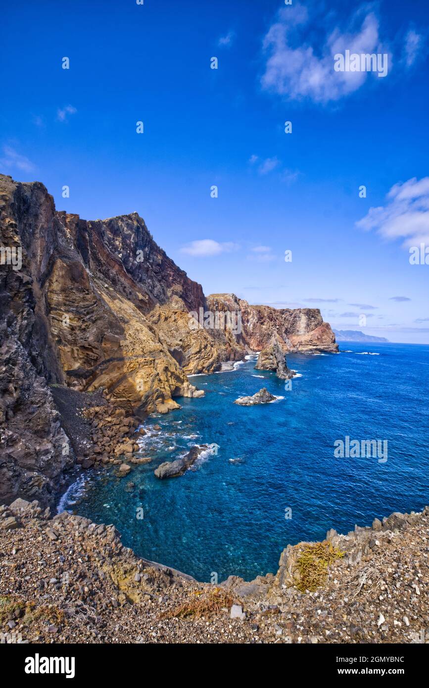 Sao Laurenco in Madeira - rock, clif, sea Stock Photo - Alamy