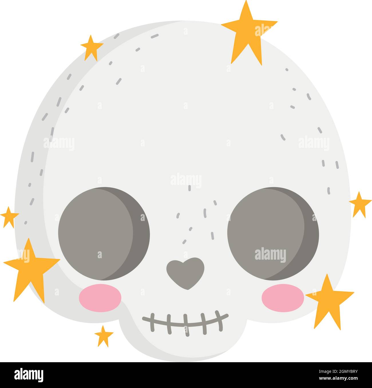 cute skull with stars Stock Vector Image & Art - Alamy