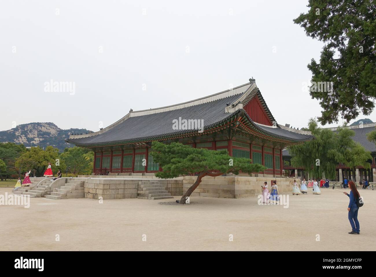 Visitors admire historic temple hi-res stock photography and images - Alamy