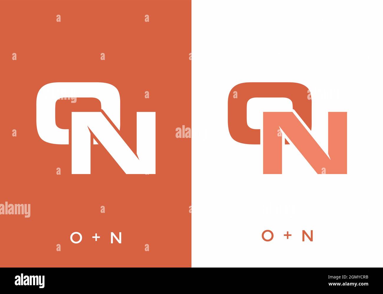 Orange color of ON initial letter design Stock Vector Image & Art - Alamy