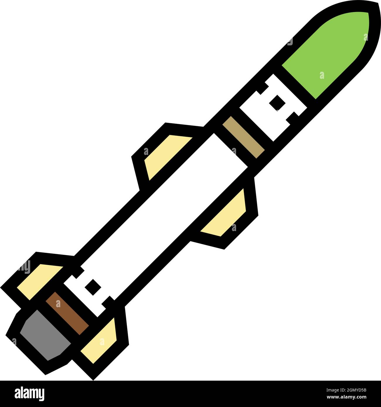 rocket war weapon color icon vector illustration Stock Vector Image ...