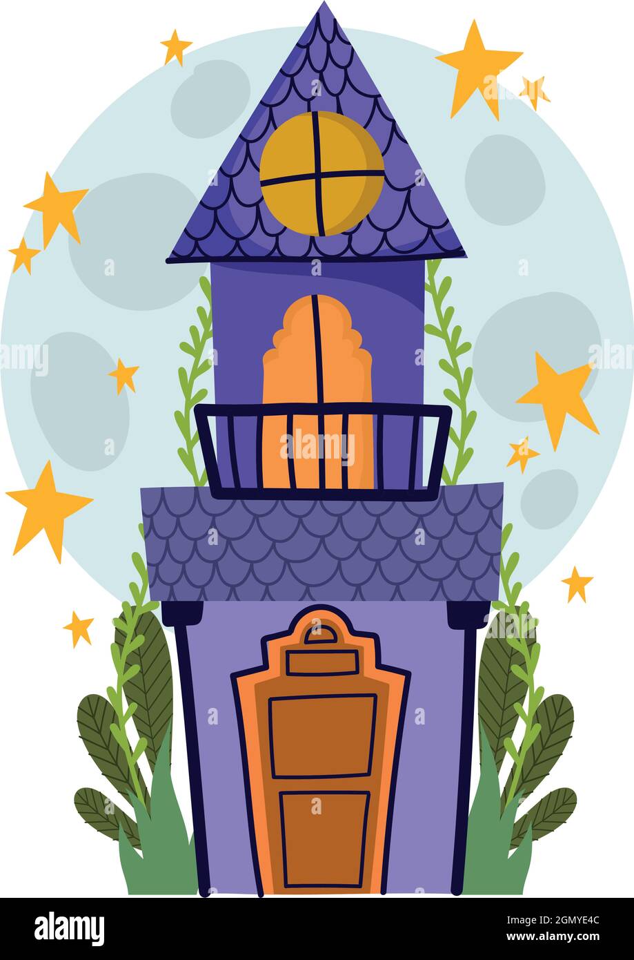 castle magic cartoon Stock Vector Image & Art - Alamy