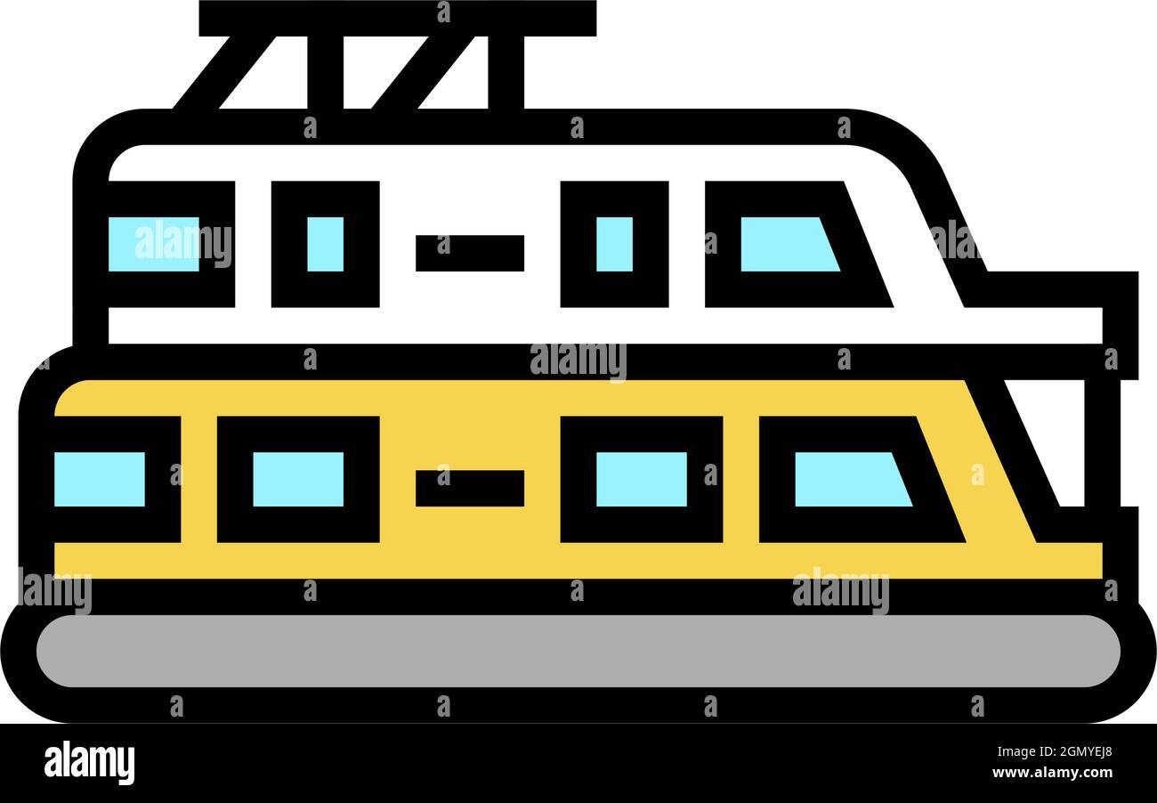 houseboat boat color icon vector illustration Stock Vector Image & Art ...