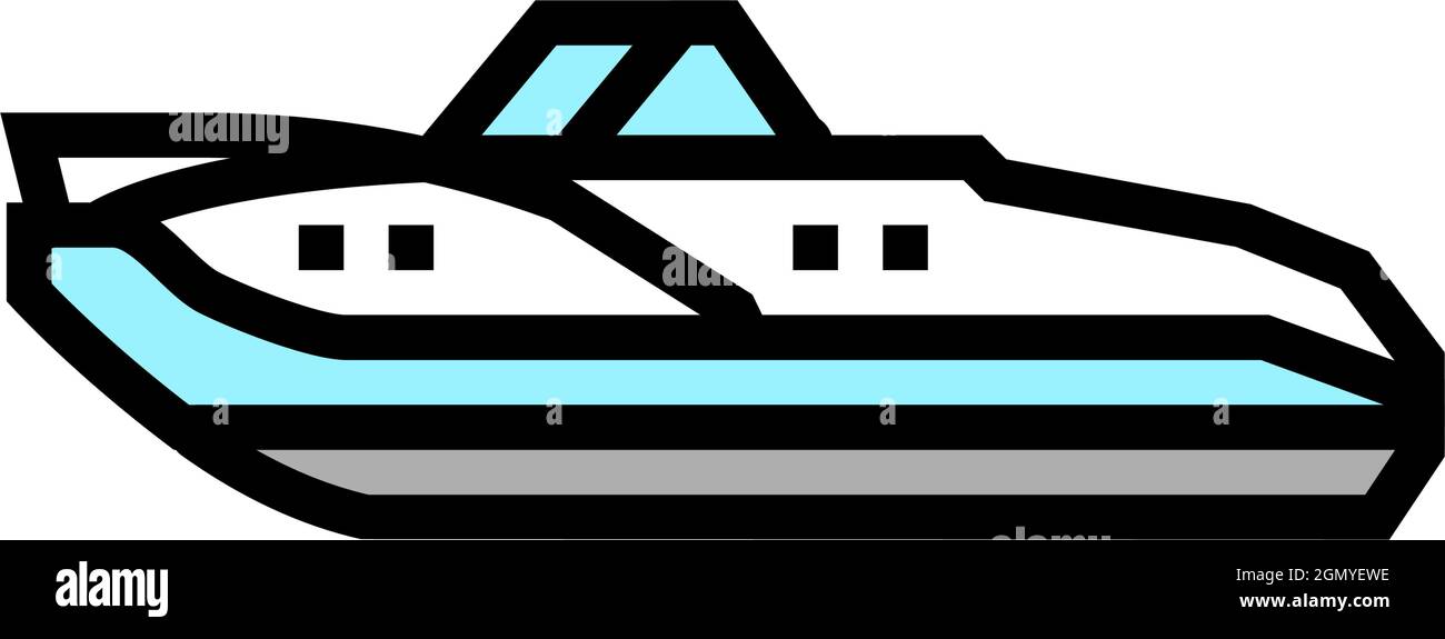 cuddy cabins boat color icon vector illustration Stock Vector Image ...