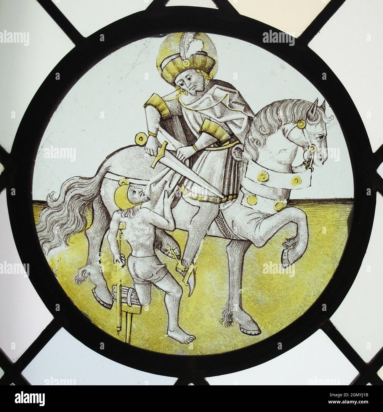 Silver stained glass roundel hi-res stock photography and images - Alamy