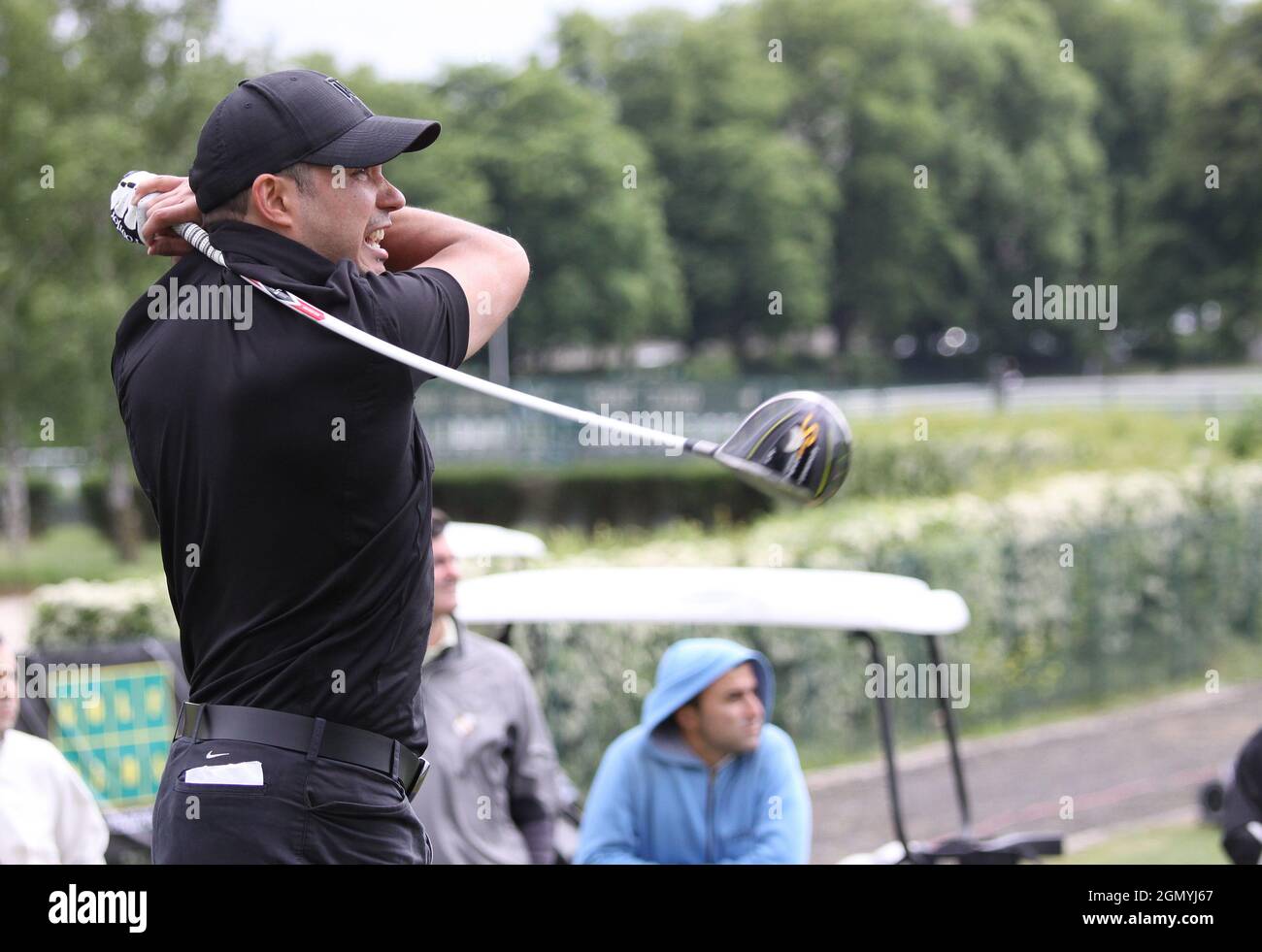 paris, france may 05, 2010, golf long htter on practice ground Stock ...