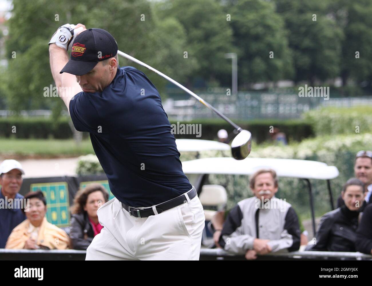 paris, france may 05, 2010, golf long htter on practice ground Stock ...