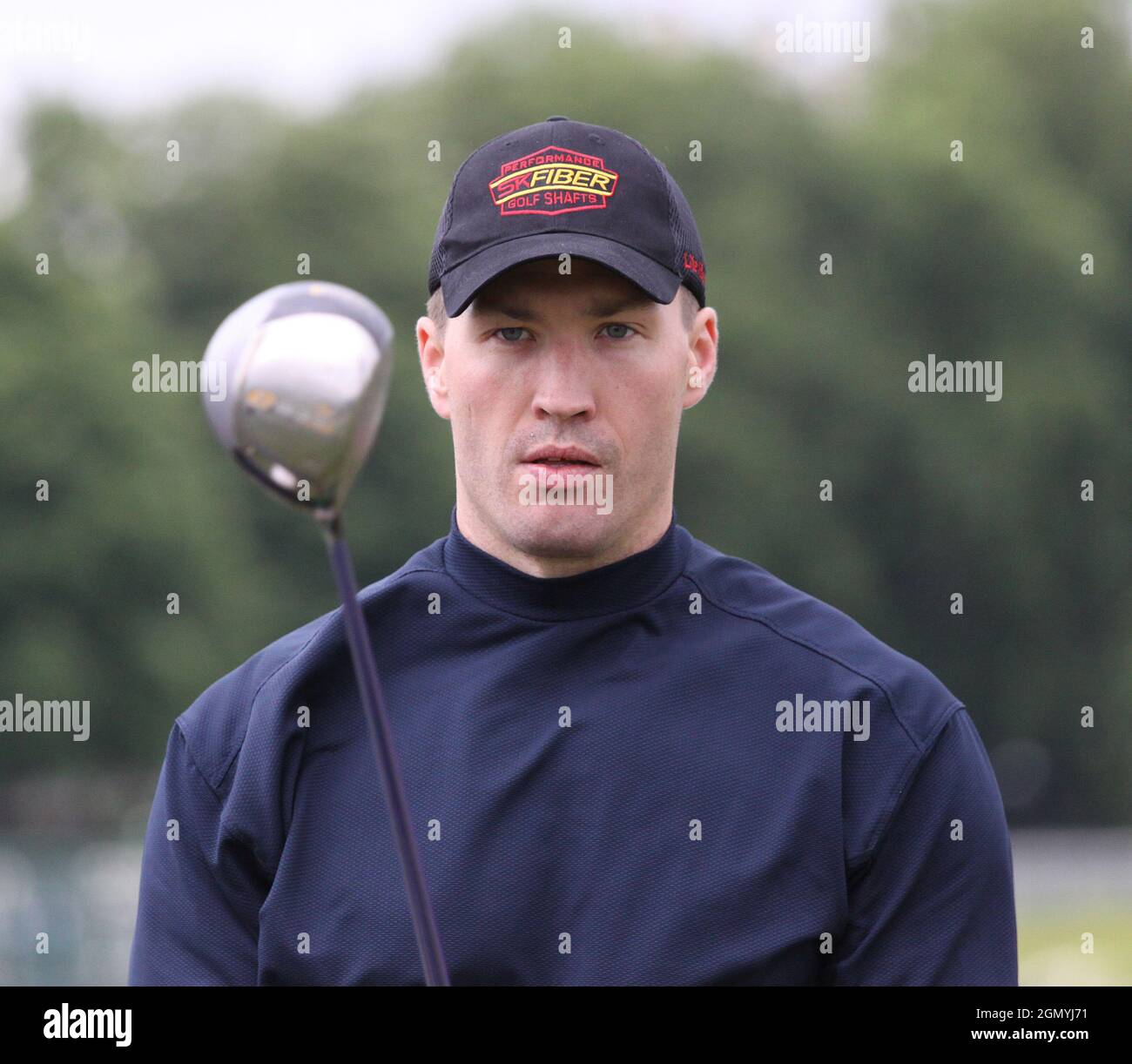paris, france may 05, 2010, golf long htter on practice ground Stock ...