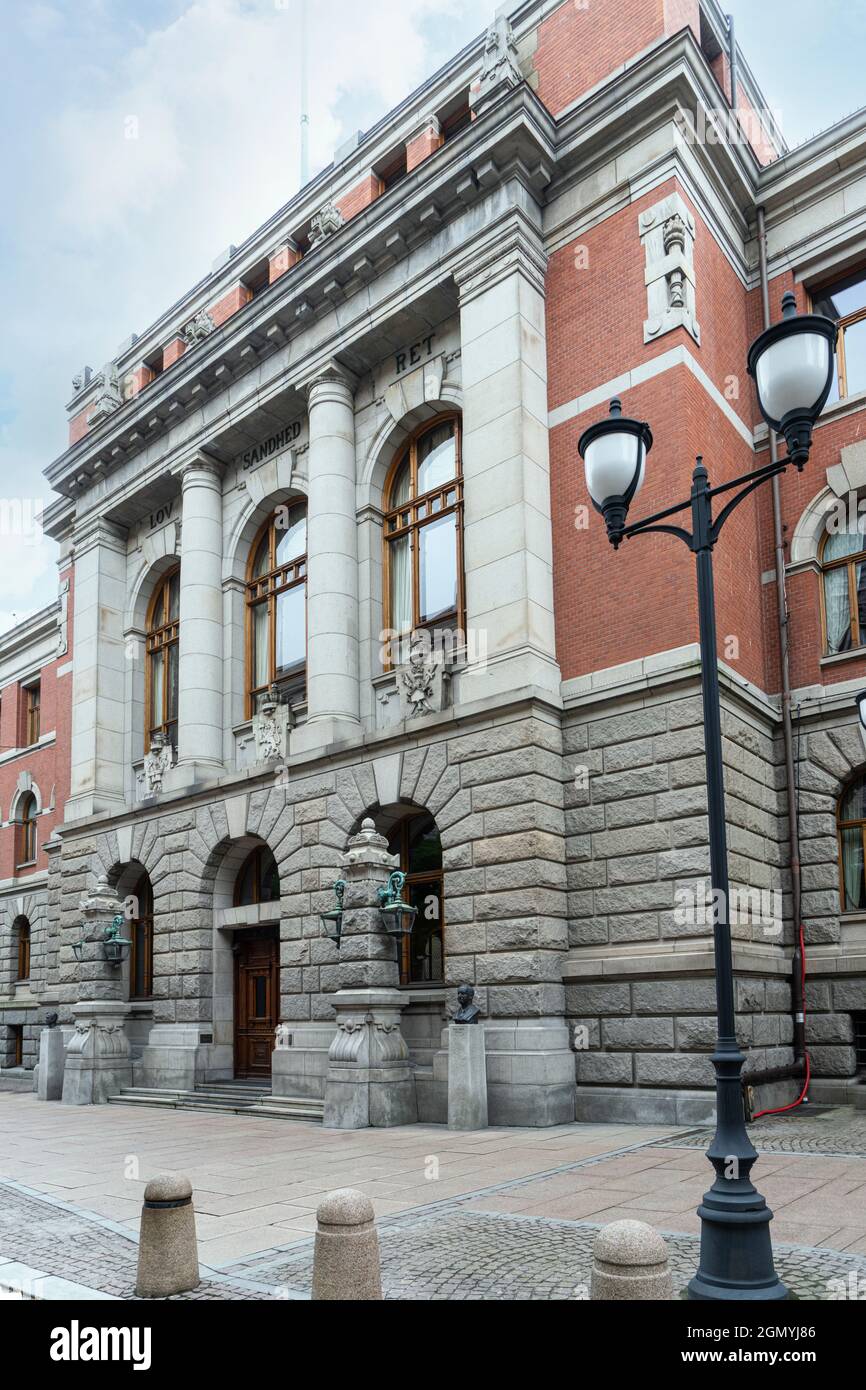 Oslo, Norway. September 2021. exterior view Supreme Court of Norway ...